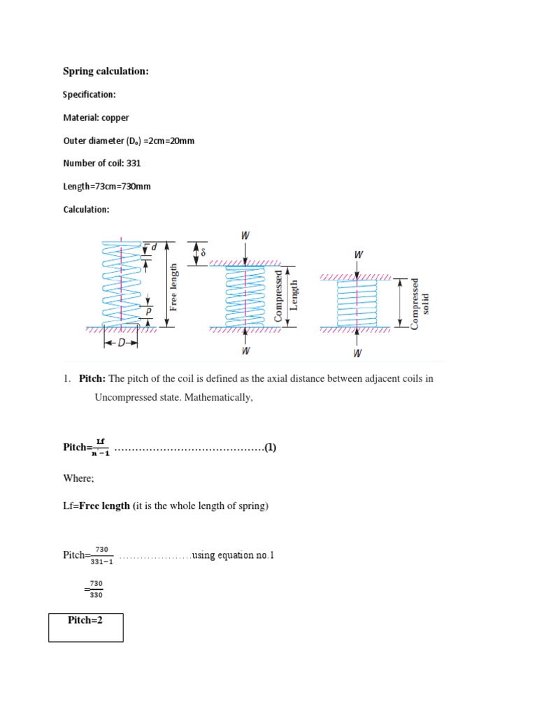 Spring Calculation | PDF | Mechanical Engineering | Applied And ...