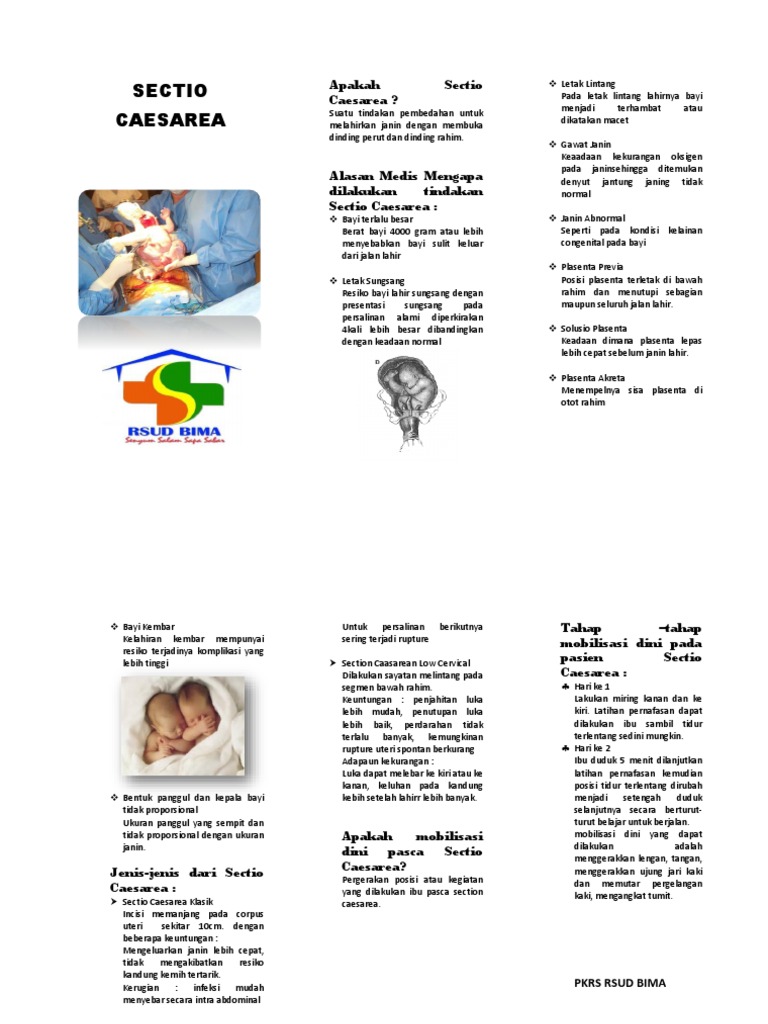 Leaflet Sectio Cesarea | PDF