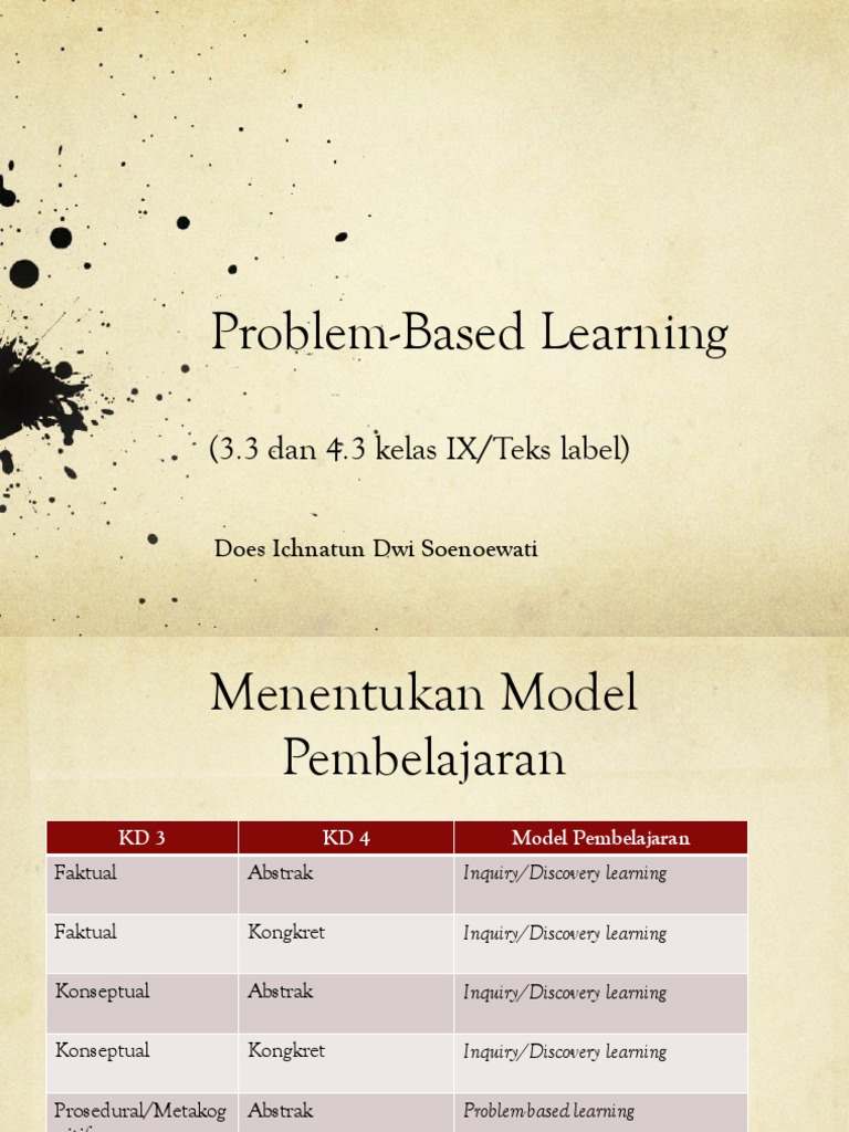 3 Problem Based Learning Label | PDF | Karier & Perkembangan | Seni