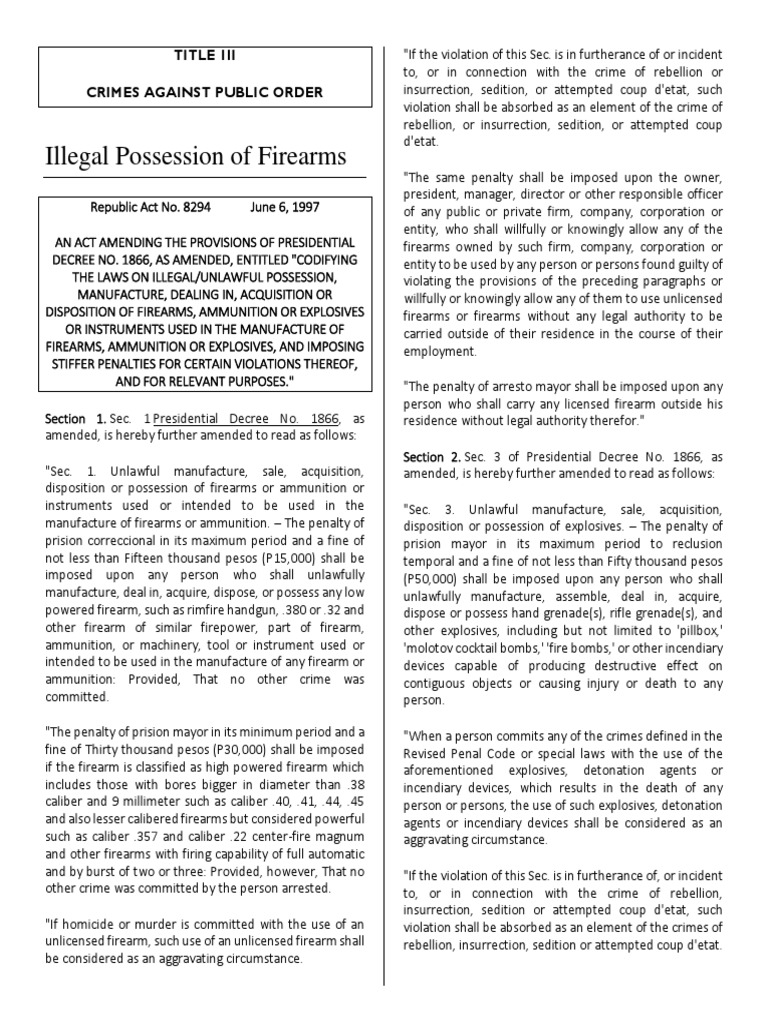 Title 3 | PDF | Semi Automatic Firearm | Firearms