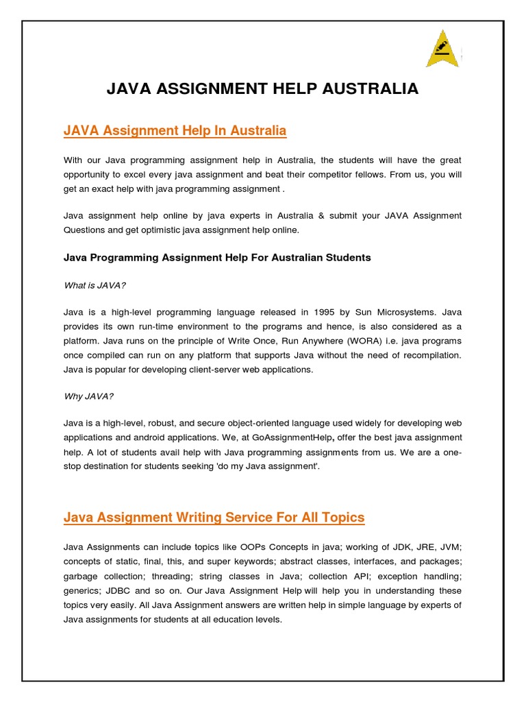 Java Assignment Help In Australia Download Free Pdf Java Programming Language Java