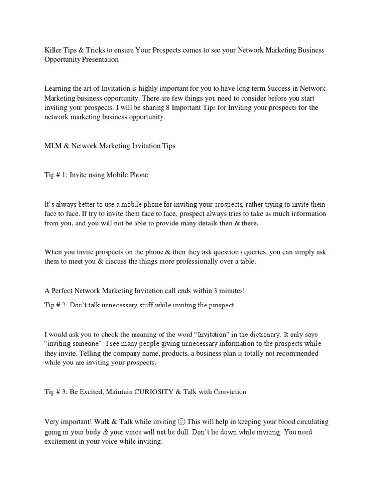 Network Marketing | PDF | Multi Level Marketing | Microblogging