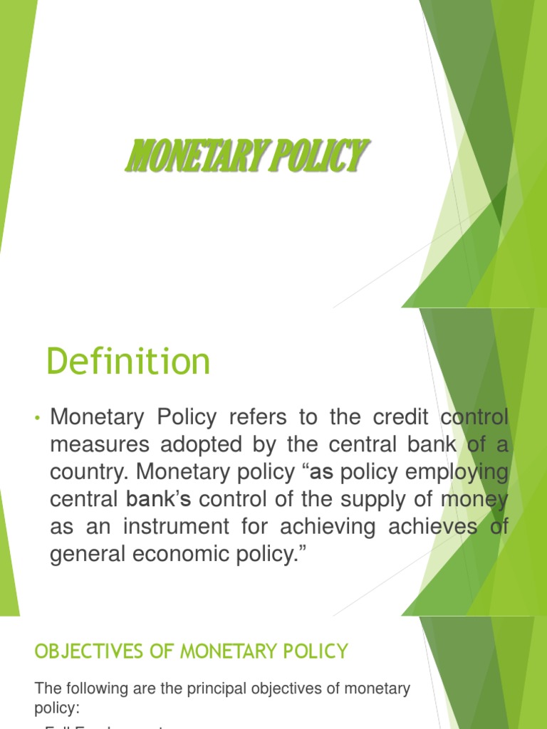 Monetary Policy | PDF | Open Market Operation | Monetary Policy