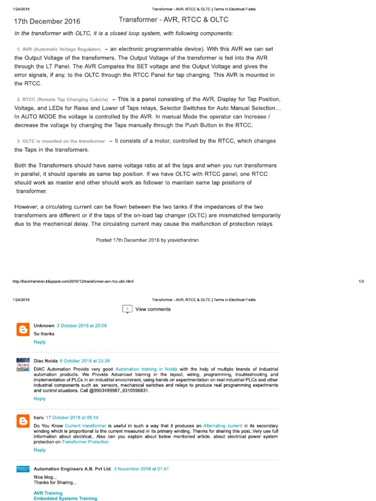 Oltc, Avr, RTCC | PDF