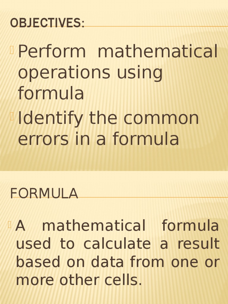 Working With Formulas | PDF | Formula | Microsoft Excel