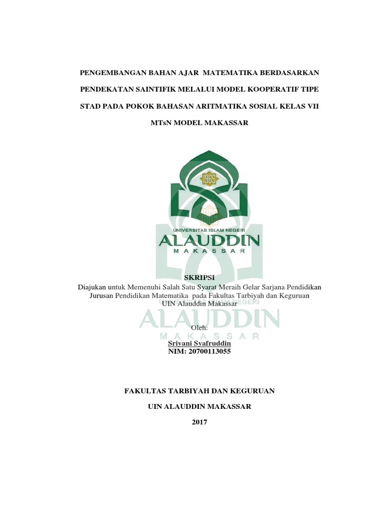 Skripsi Sriyani Syafruddin PDF | PDF | Karier & Perkembangan | Ilmu Sosial