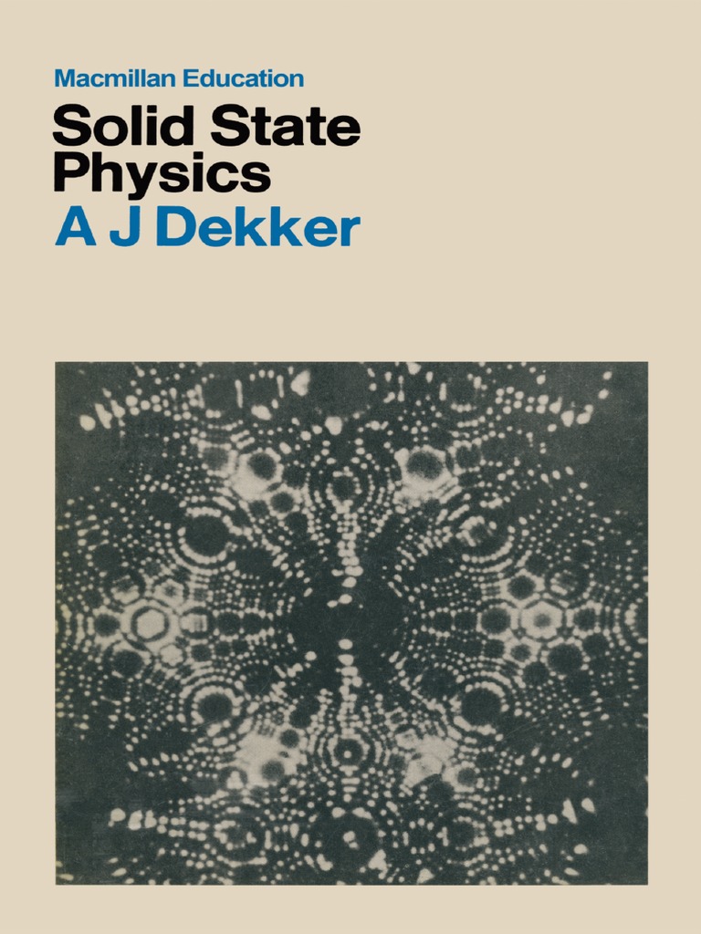 Adrianus J. Dekker (Auth.) - Solid State Physics-Macmillan Education UK (1981) | PDF | Crystal ...