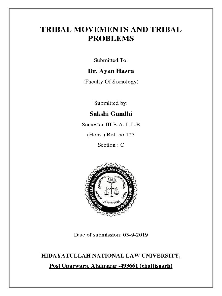 Tribal Movements and Tribal Problems | PDF | Social Science | Science ...