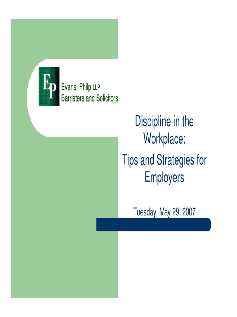 Workplace Discipline Strategies for Employers | PDF | Dishonesty ...