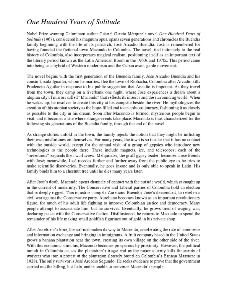 One Hundred Years of Solitude | PDF