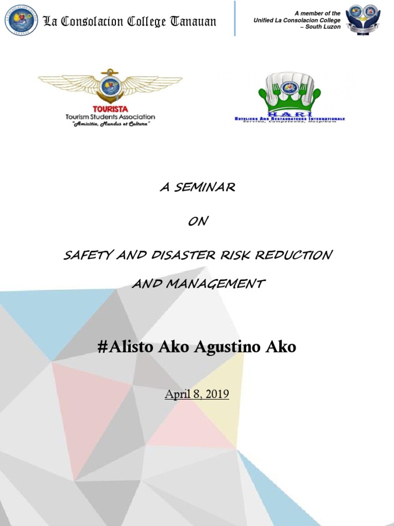 Proposal For Seminar | PDF | Disaster Risk Reduction | Emergency Management