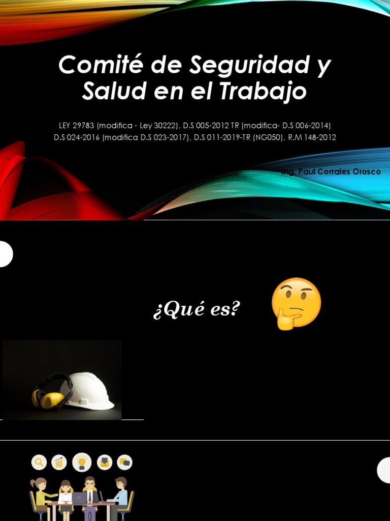 Comité de Seguridad y Salud en El Trabajo | PDF | Seguridad y salud ...