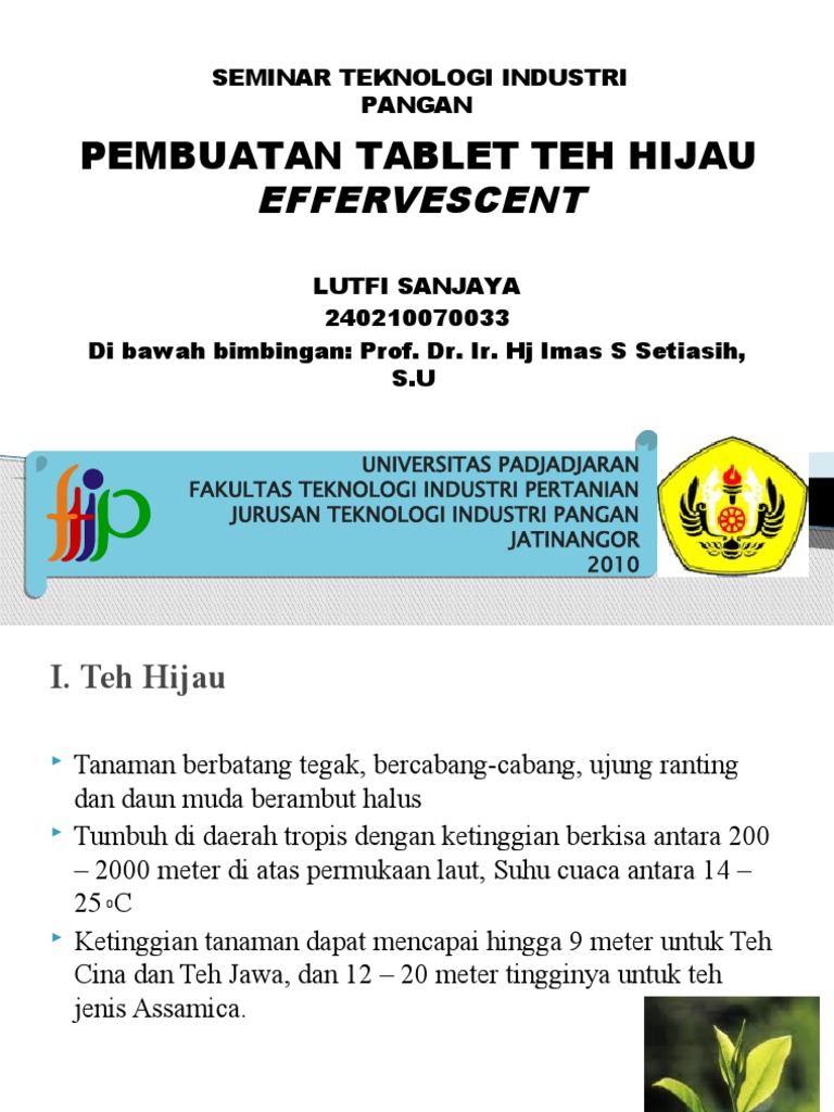 Pembuatan Tablet Teh Hijau Effervescent | PDF