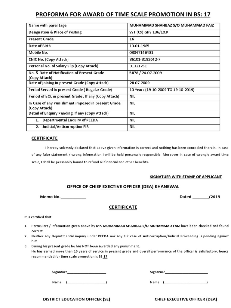 Proforma Time Scale | Download Free PDF | Common Law | Public Law