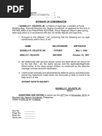 Affidavit of Confirmation PNP | PDF