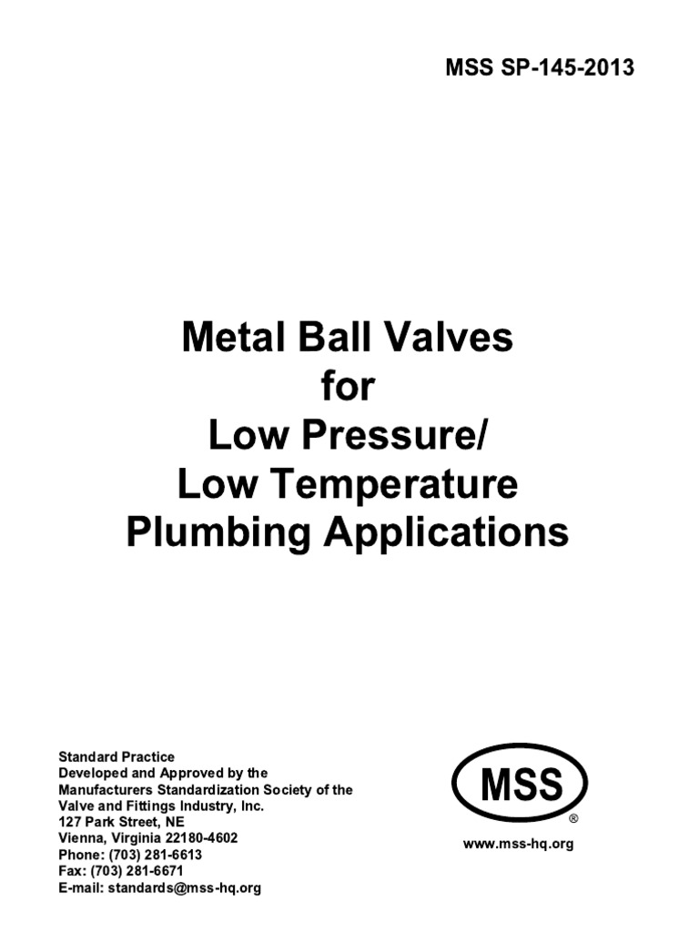 MSS SP 145 2013 | PDF | Pipe (Fluid Conveyance) | Valve