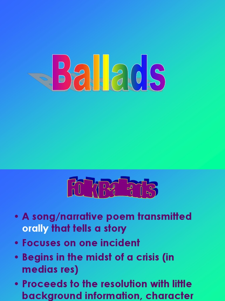 BALLADS | PDF | Ballad | Rhyme