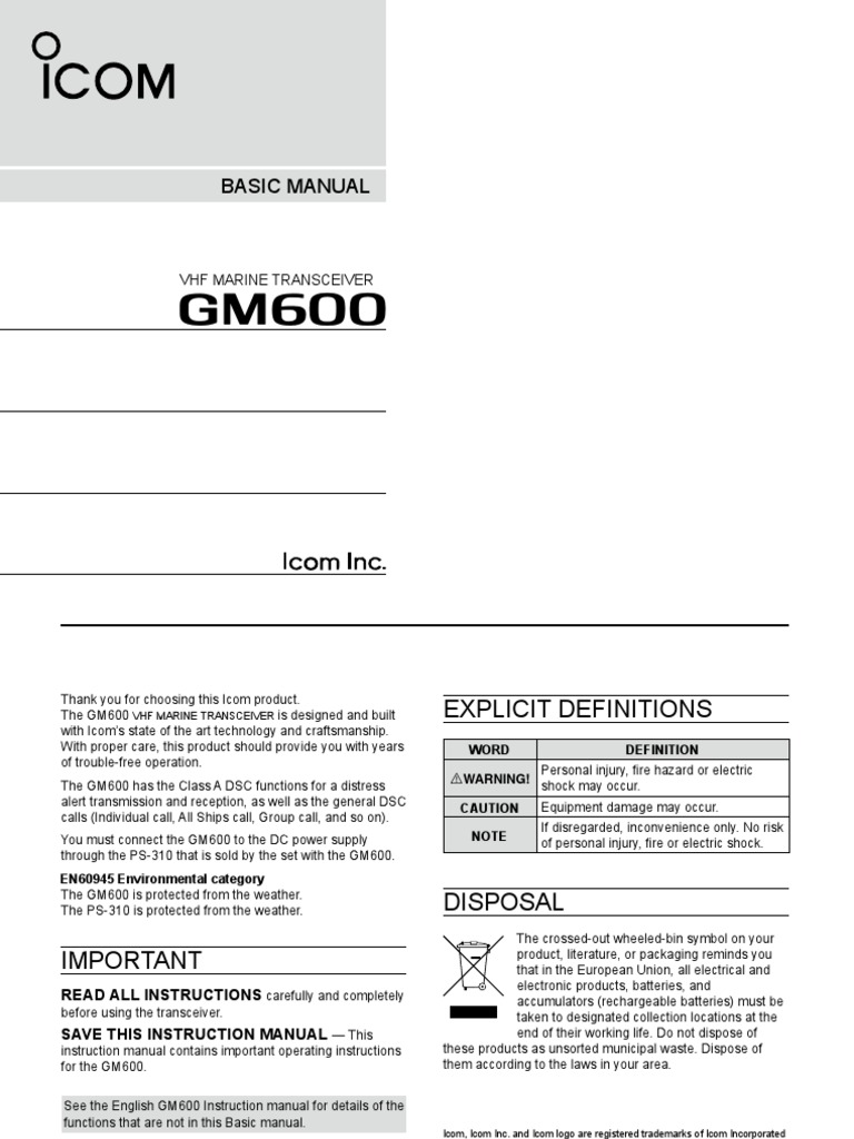 Gm600 Eng Basic Im 2 | PDF | Direct Current | Power Supply