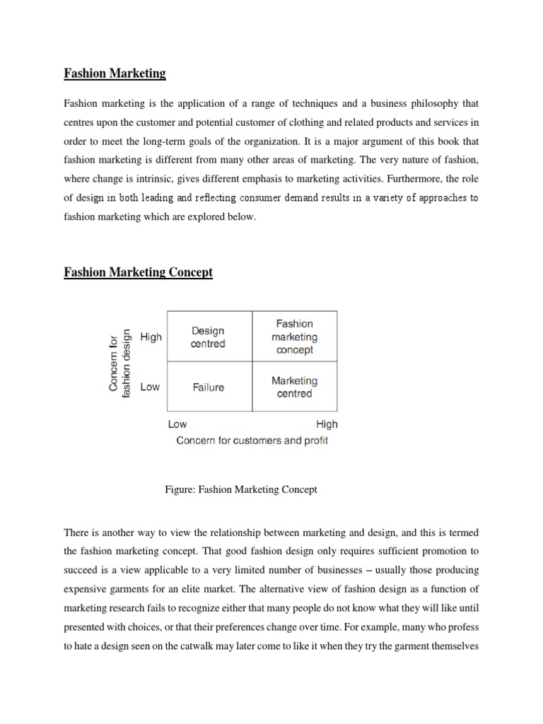 Fashion Marketing | PDF | Fashion Design | Fashion