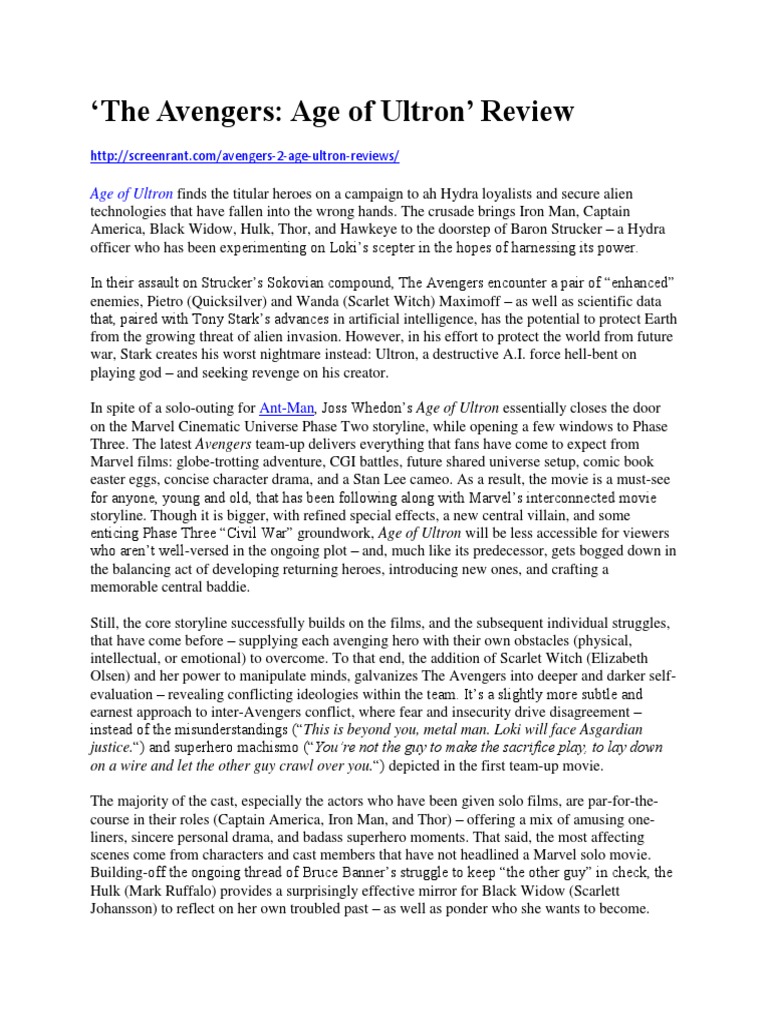 The Avengers | PDF | Marvel Comics