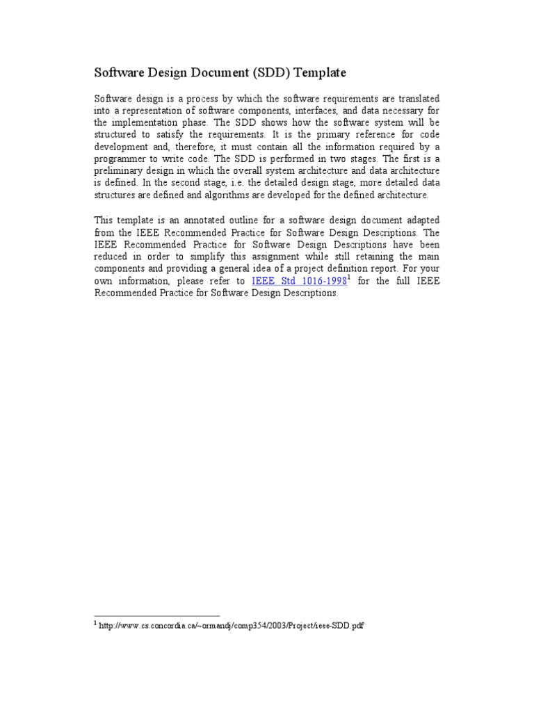 Software Design Document | PDF | System | Computer Programming