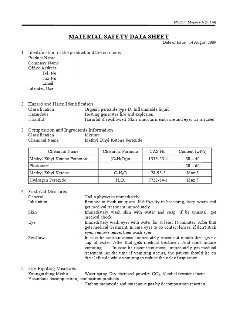 Mepoxe ANew | PDF | Hydrogen Peroxide | Fires