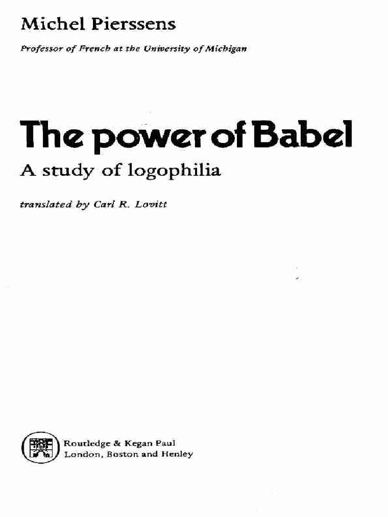 The Power of Babel | PDF