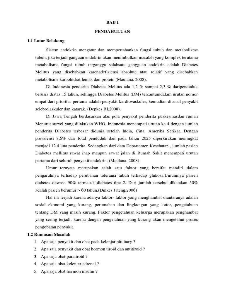 Obat dan Penyakit Kelenjar Endokrin | PDF | Kesehatan Holistik | Sains ...