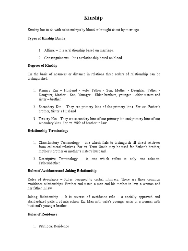 Kinship | PDF | Kinship | Intimate Relationships