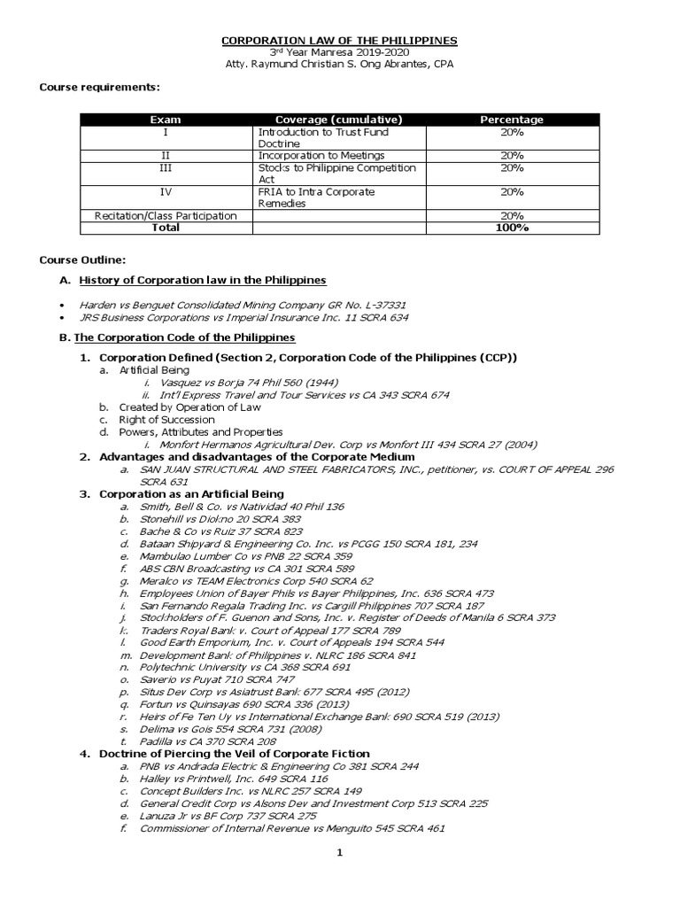 Course Syllabus | PDF | U.S. Securities And Exchange Commission ...