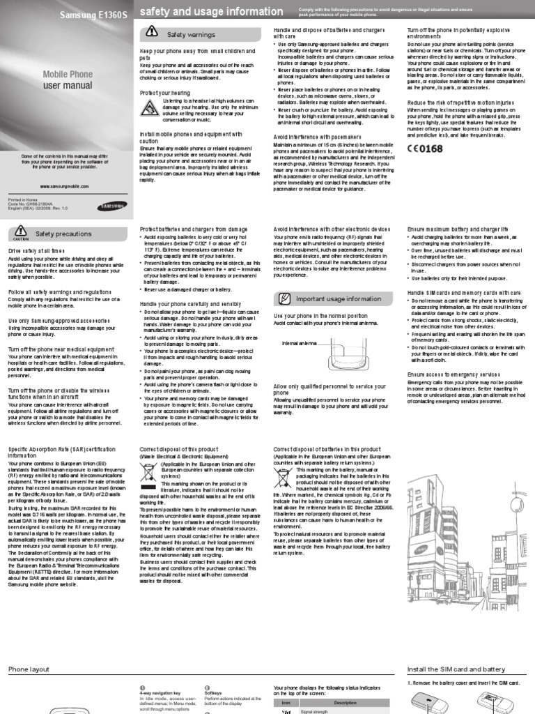 User Manual: Mobile Phone | PDF | Battery Charger | Menu (Computing)