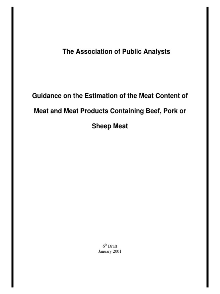 Meat Content Calculation | PDF | Gelatin | Collagen