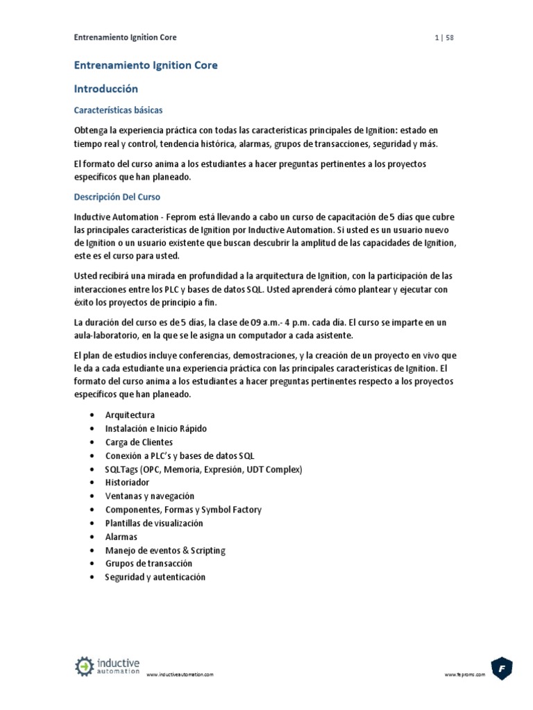 Curso de Capacitación Ignition Core | PDF | Servidor (Computación ...