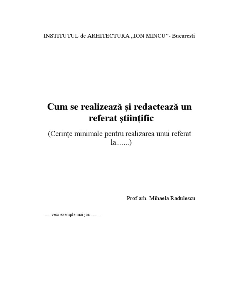 Cum Faci Un Referat Cum Faci Un Referat