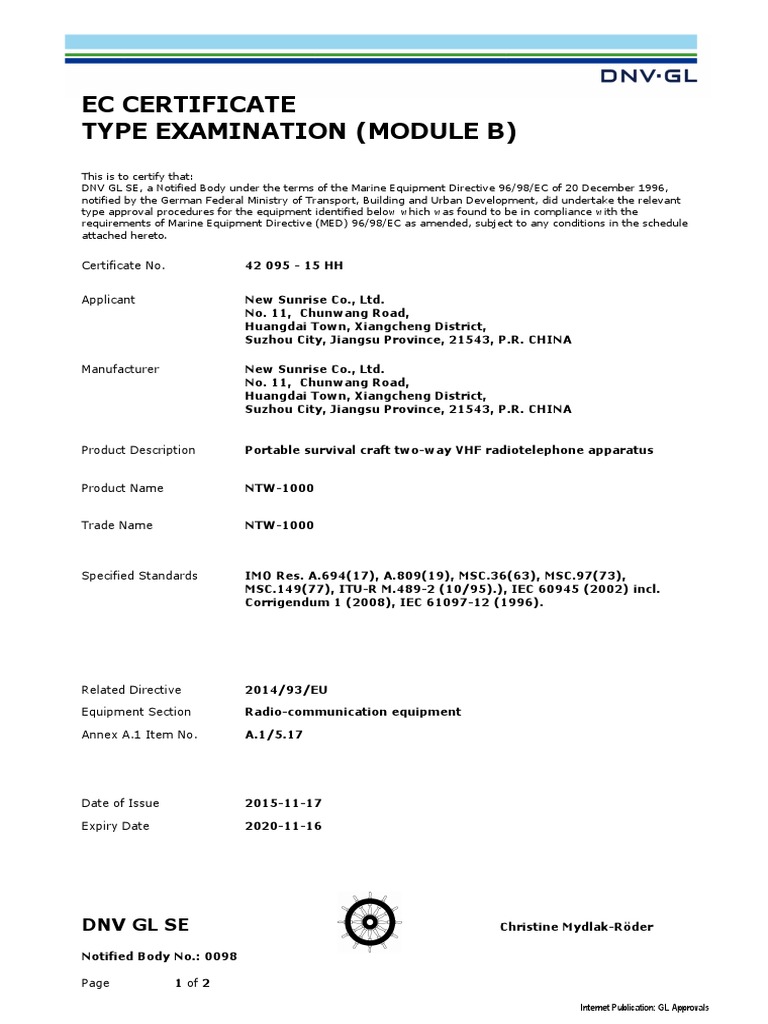 NSR NTW-1000 Two-Way Radio EC Module B | PDF | Entertainment (General) | Business