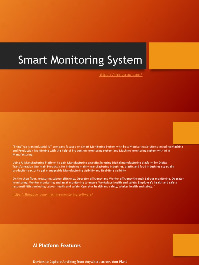 Smart Monitoring System for Manufacturing | PDF | Business | Technology ...