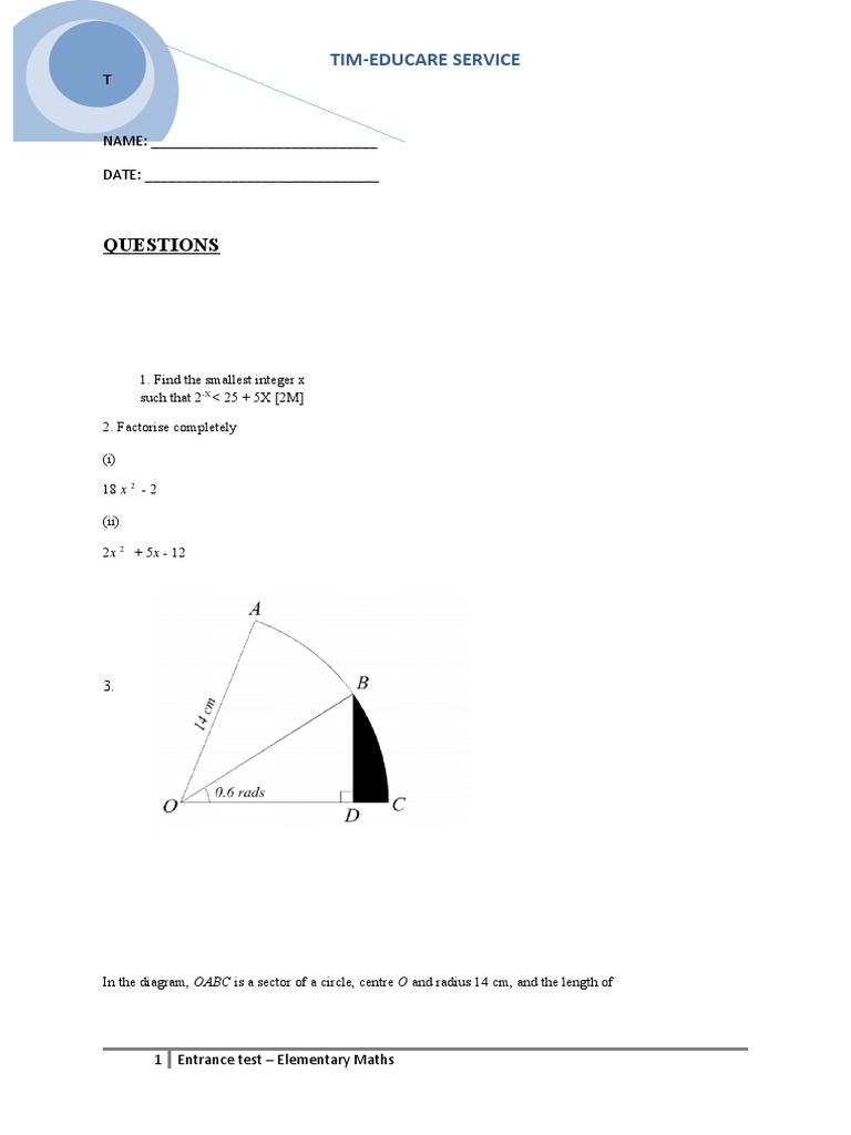 Sec 4NA Emaths | PDF | Mathematics | Euclidean Plane Geometry