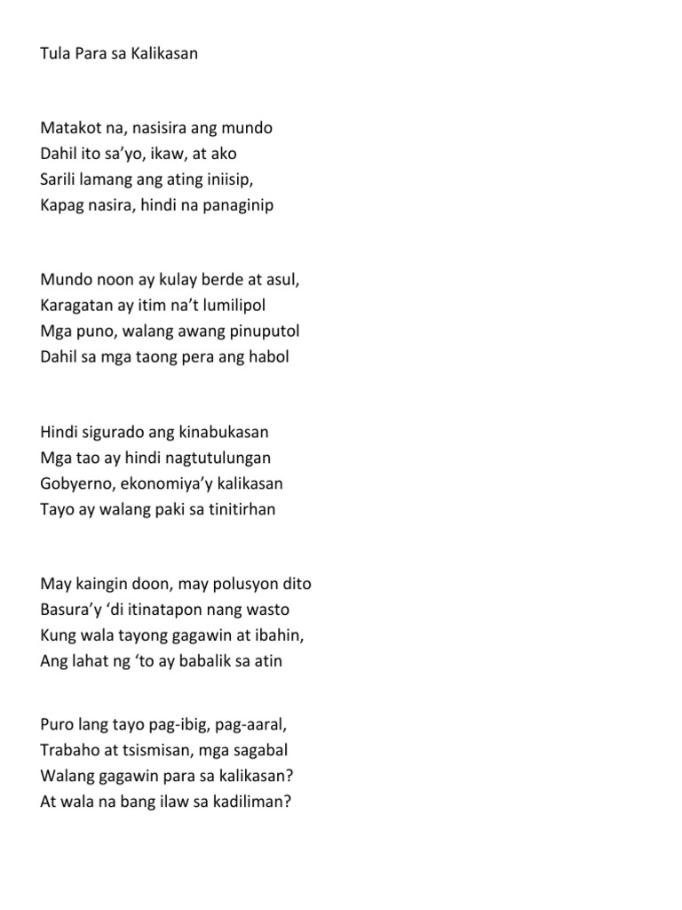 Kalikasan - Sabayang Pagbigkas | PDF