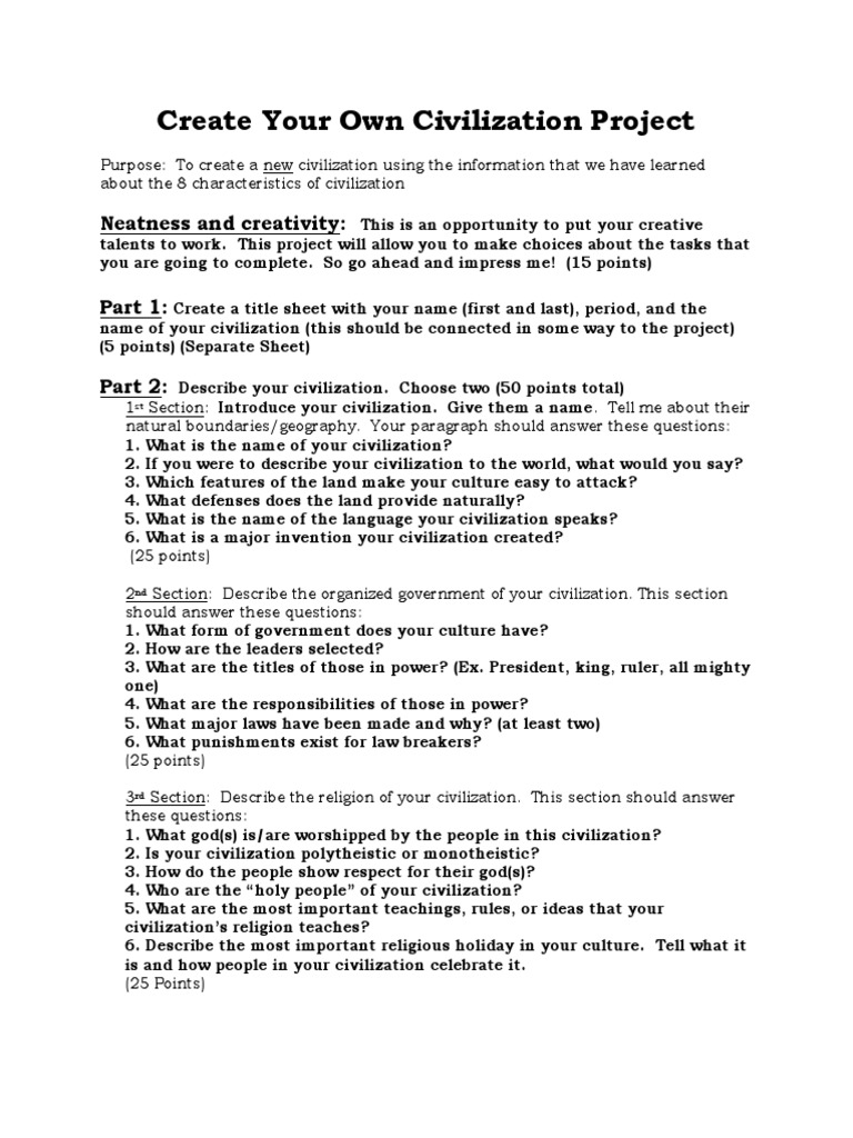 Civilization Project | PDF | Civilization | God