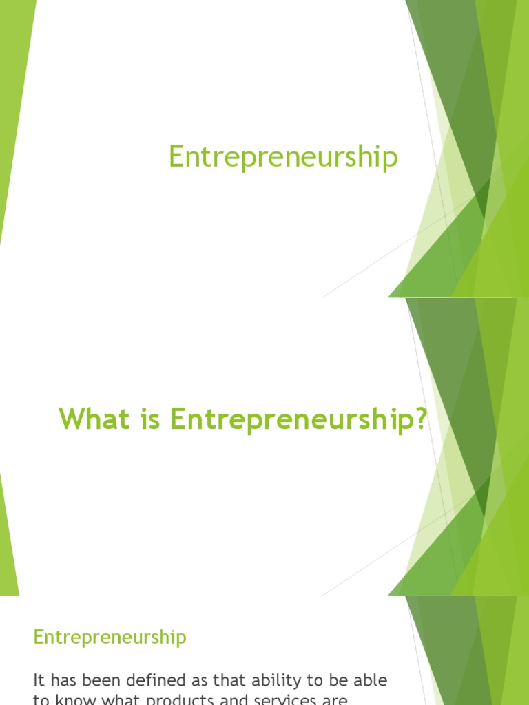 Introduction To Entrepreneurship | PDF | Entrepreneurship | Business