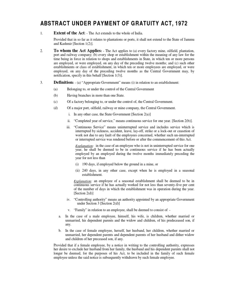 Gratuity Abstract | PDF | Gratuity | Employment