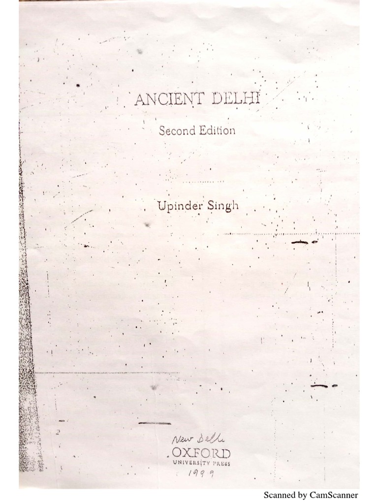 Ancient Delhi Upinder Singh | PDF
