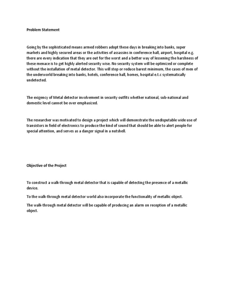 Problem Statement and Objective | PDF