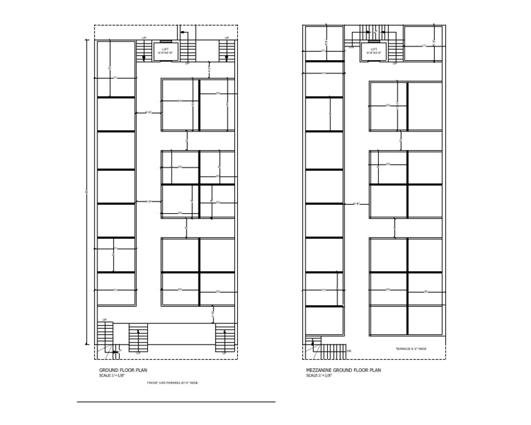 Ground & Mezzanine Floor Plan PDF | PDF | Buildings And Structures ...