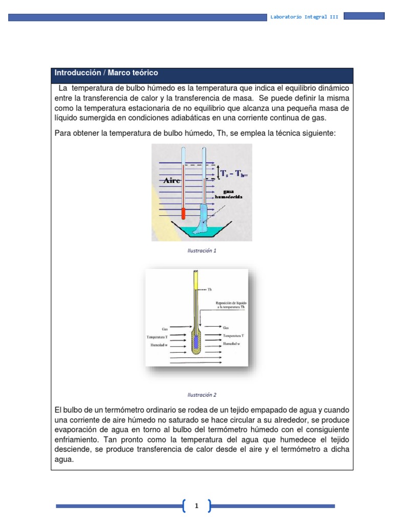 Bulbo Humedo | PDF | Evaporación | Temperatura