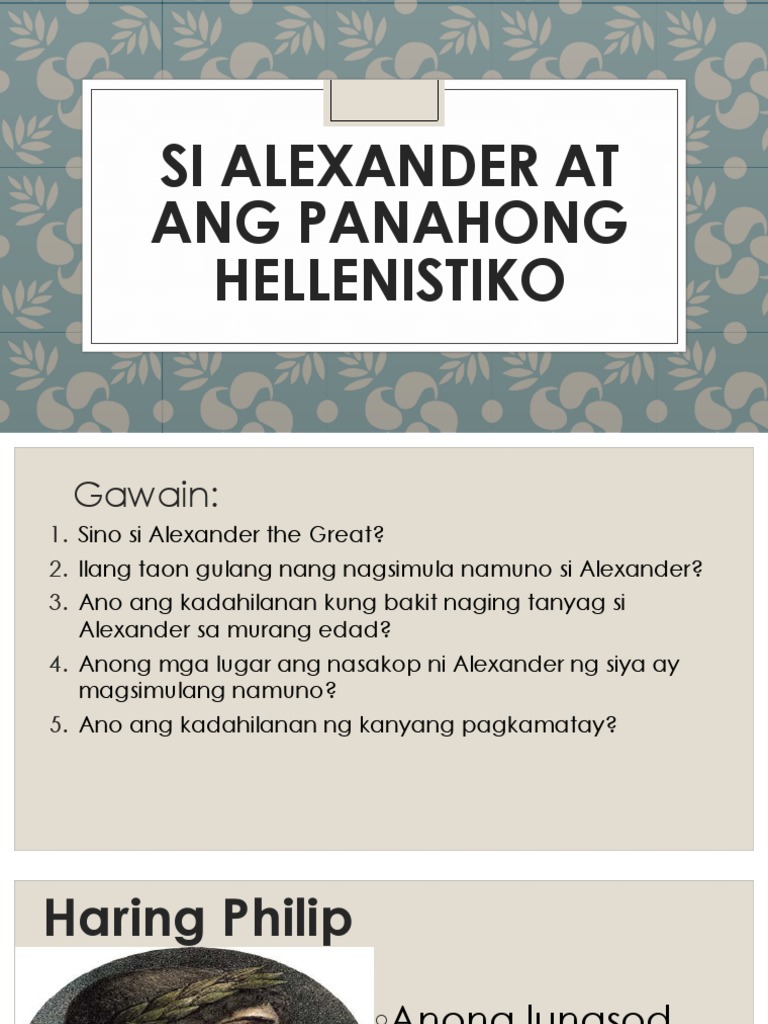 Si Alexander at Ang Pabahong Hellenistiko | PDF