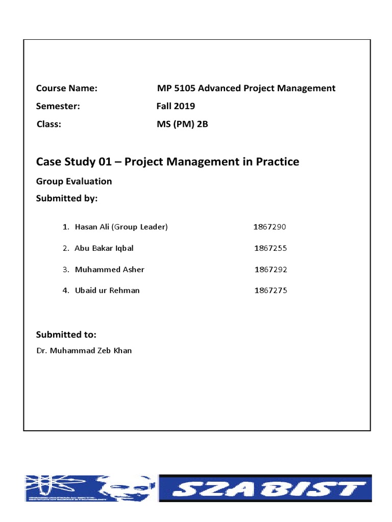Case Study - 1 | PDF | Project Management | Goal
