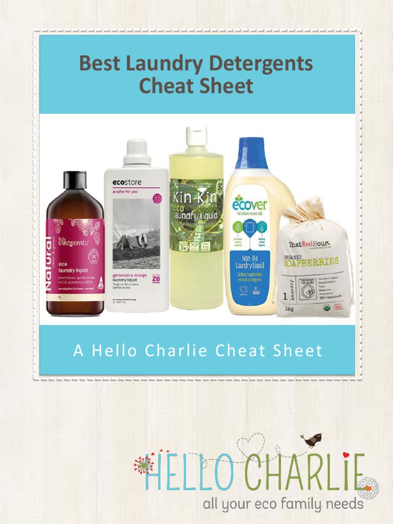 Best Laundry Detergent Cheat Sheet | PDF | Surfactant | Sodium Hydroxide