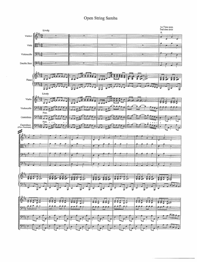 Open String Samba Score & Parts PDF | PDF