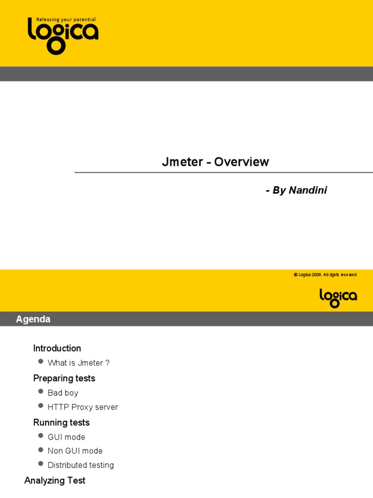 Jmeter Overview By Nandini Pdf Hypertext Transfer Protocol Proxy Server
